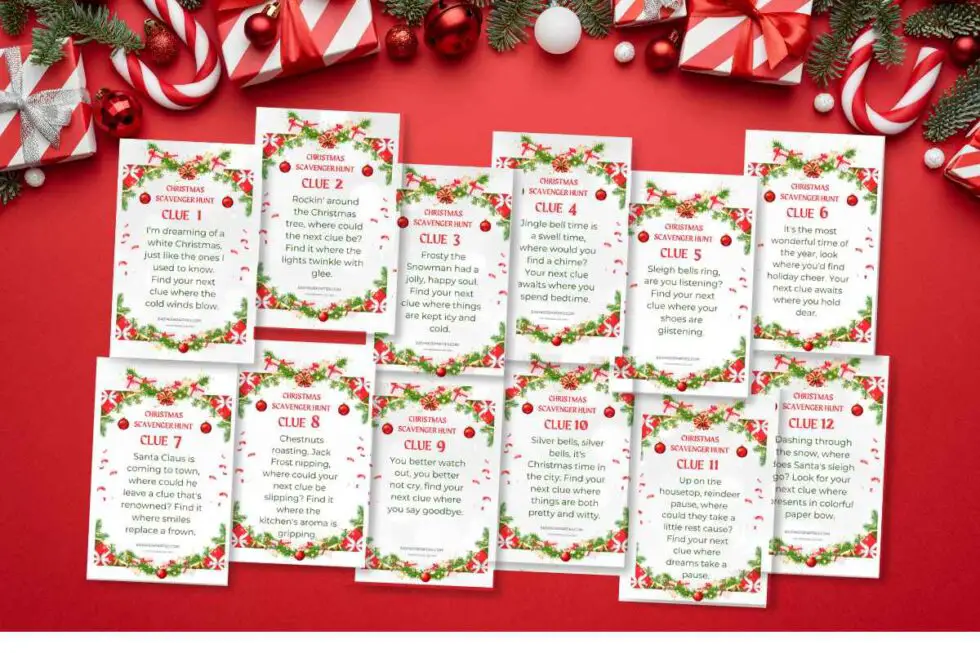 Candy Cane Scavenger Hunt: Free Printable | Easy Kids Parties